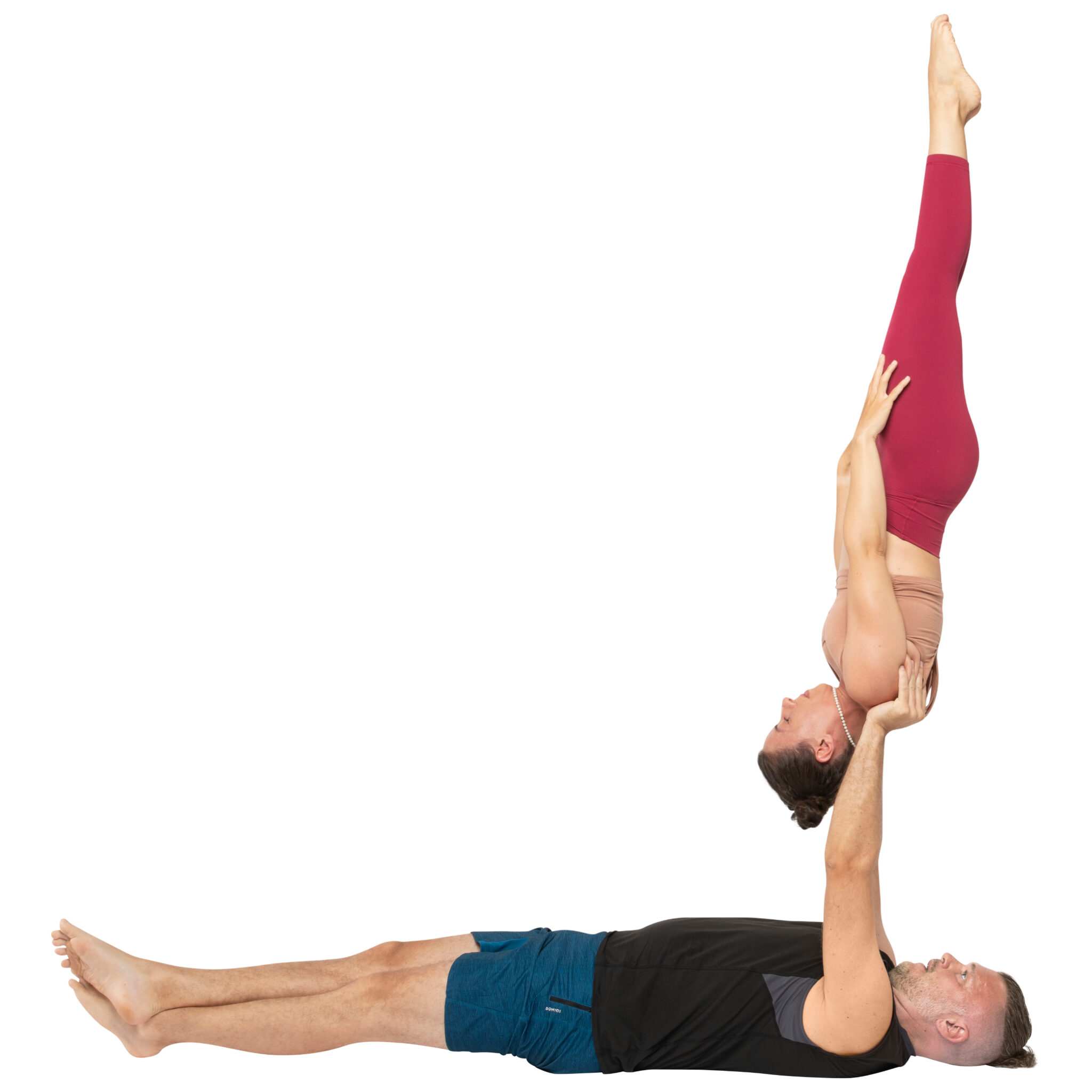 Acroyoga Pose: Needle Free Shoulderstand - L-Basing